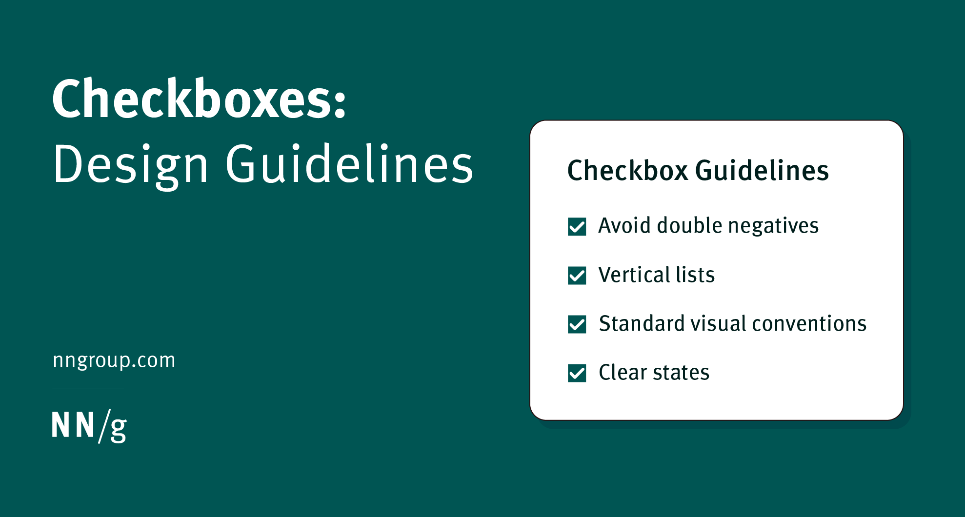 Checkboxes: Design Guidelines - NomadTerrace