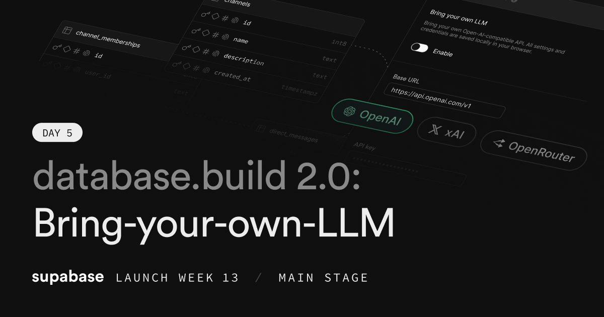 database.build v2: Bring-your-own-LLM - NomadTerrace