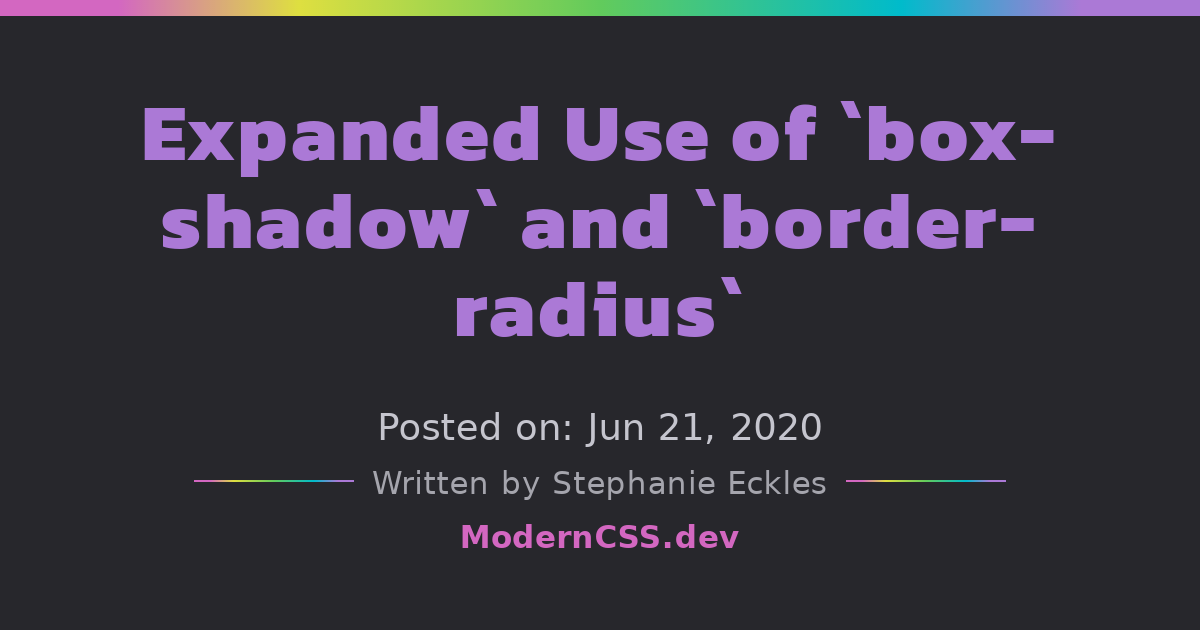 Expanded Use of `box-shadow` and `border-radius` - NomadTerrace